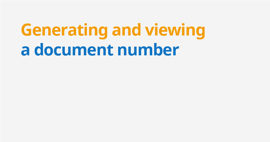 Generating and viewing a document number - eformsign blog I eSignature ...