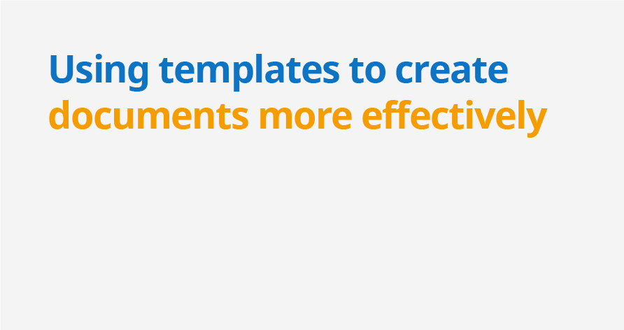 Create a template just once and send as many documents as you want ...